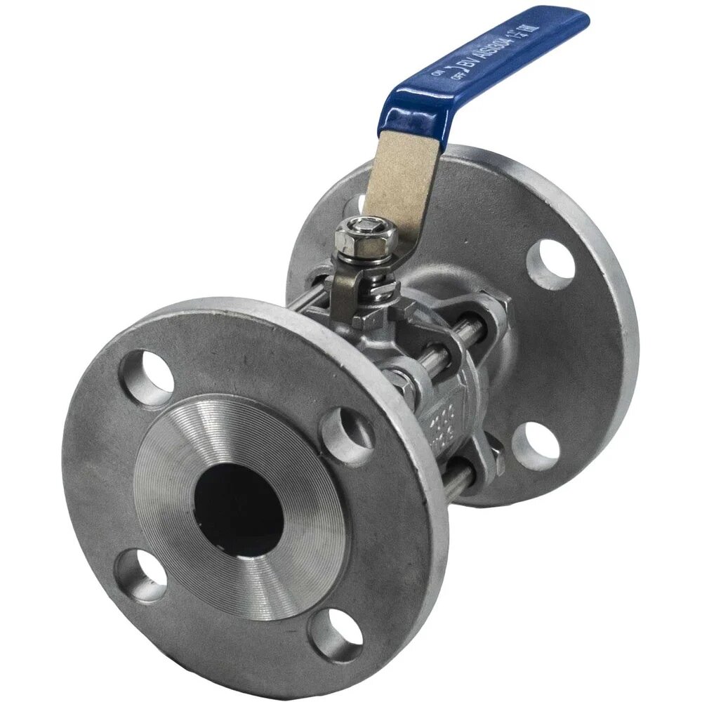 Кран шаровый фланцевый трехсоставной нержавеющий NEWKEY (3PC), AISI304 DN32 (1_1/4"), (CF8), PN16 NK-BF32/4