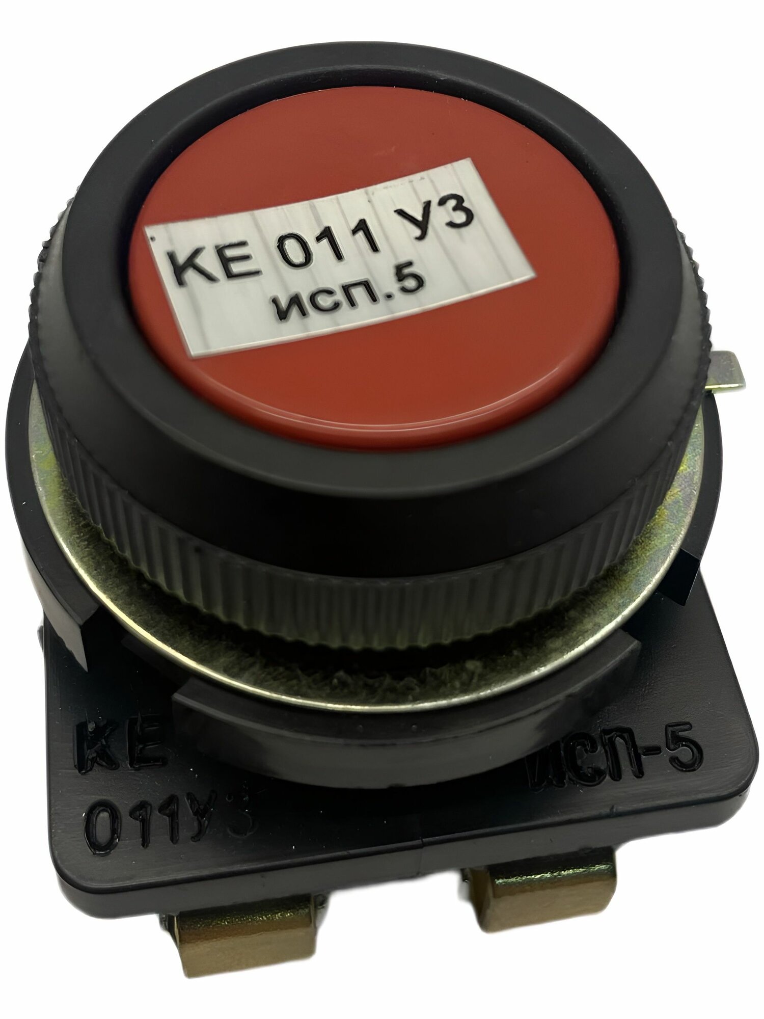 Выключатель кнопочный КЕ-011 исп.5, красный, Техэнерго 10А ,660В, IP40.
