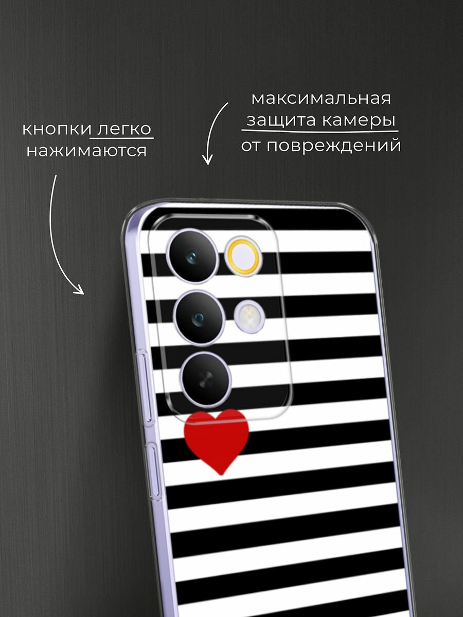 Силиконовый чехол на Realme C85 / Реалми C85 с принтом Красное сердце — фото 1