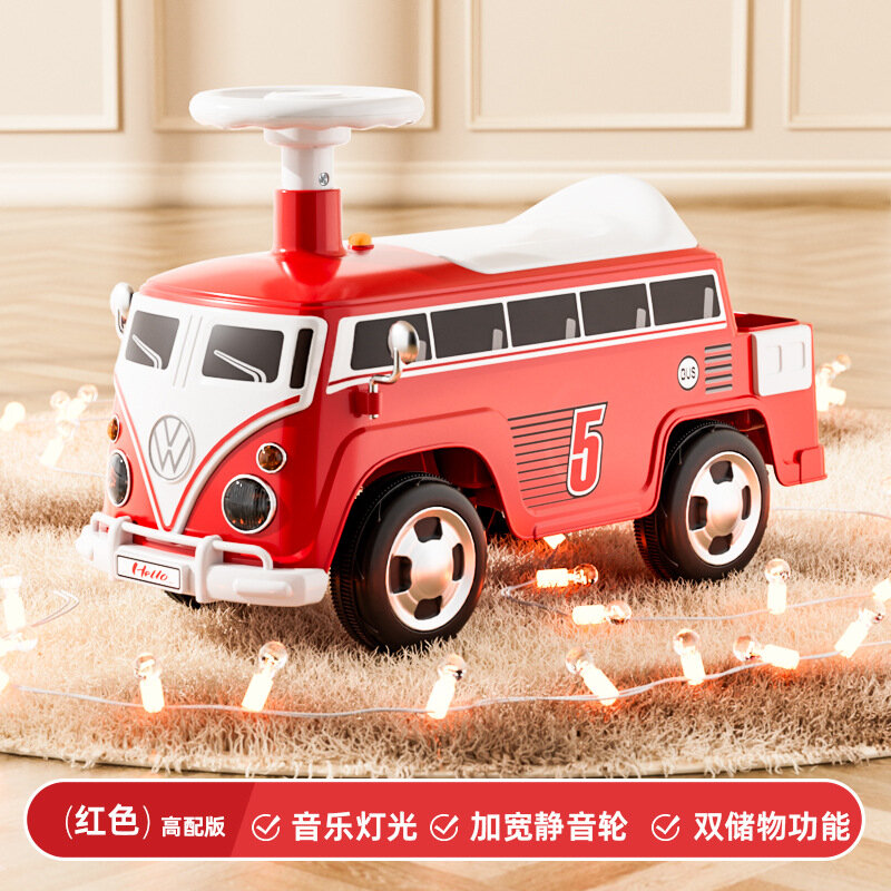 Детский автобус-каталка, машина для младенцев, подарок на первый день рождения, вращающаяся машина для малышей, детский самокат для ходьбы