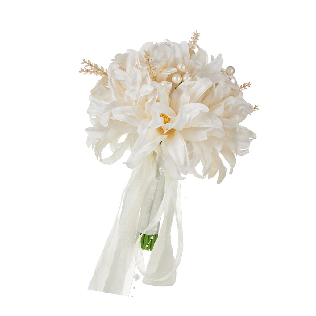 Букет невесты из шелковых цветов, ручной цветок для фотосъемки свадебной церемонии