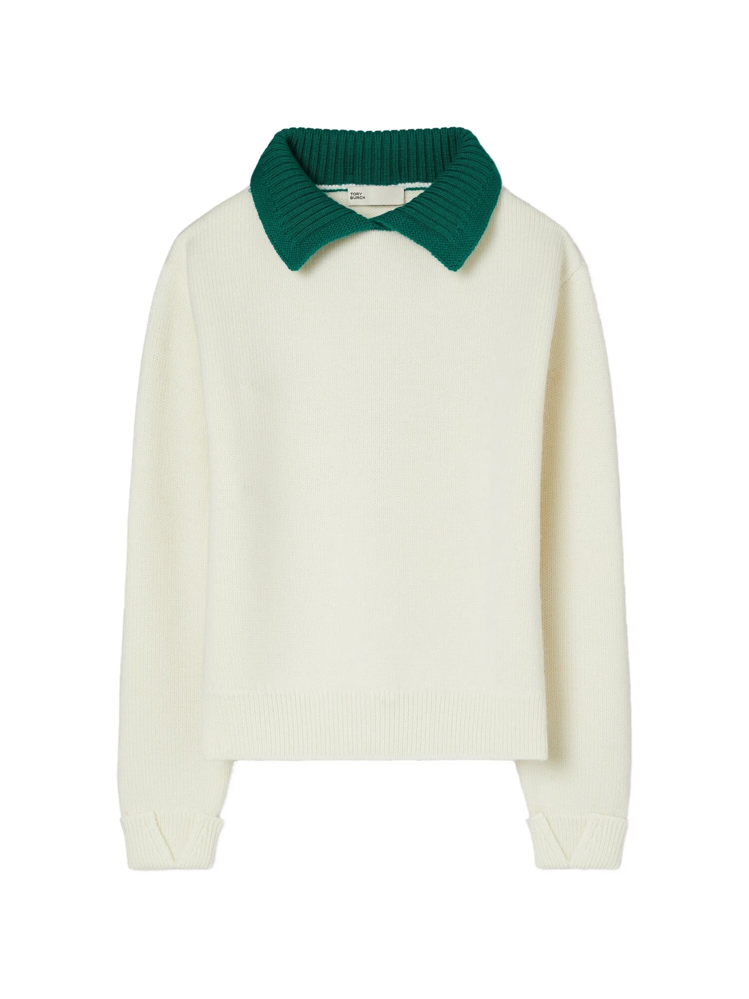Свитер Tory Burch Collared wool sweater, размер S, , разноцветный