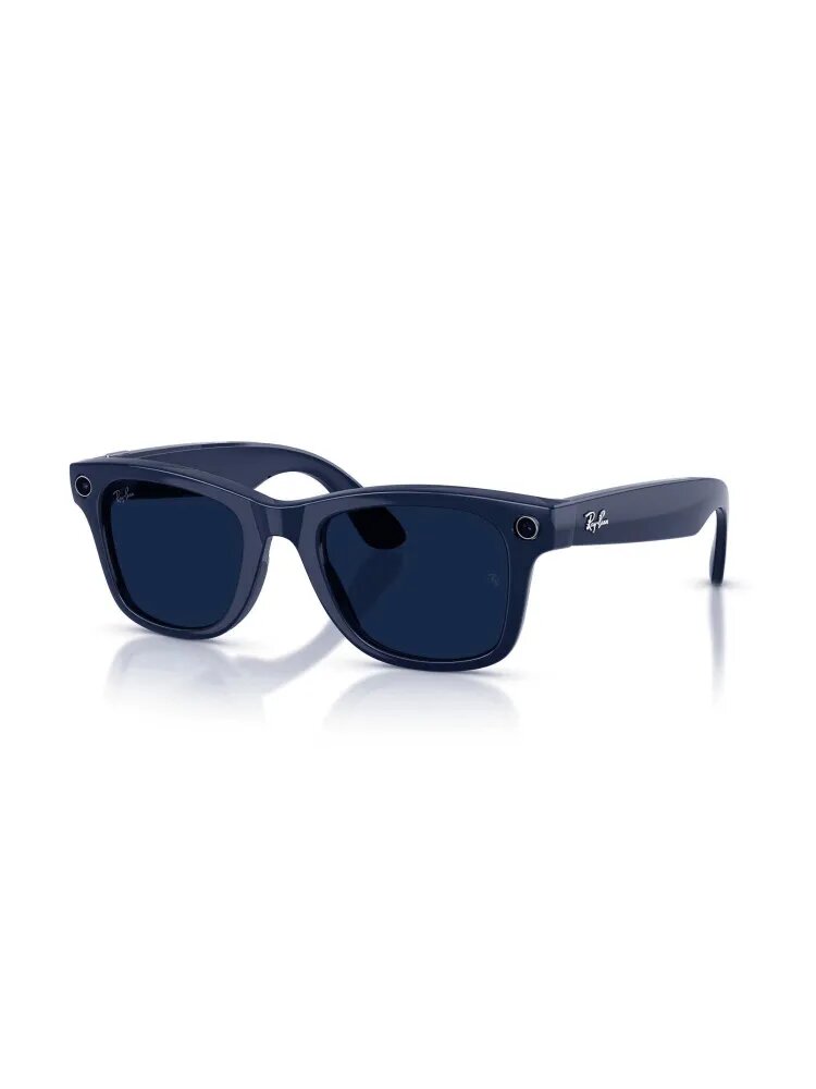 Умные очки Ray-Ban Wayfarer (Gen 2), размер 53-22-155, фотохромные линзы Clear/Sapphire Transitions, оправа Shiny Cosmic Blue