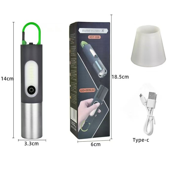 Новый мощный фонарик с мощным светом, ультра-яркий портативный многофункциональный домашний уличный лазерный светильник