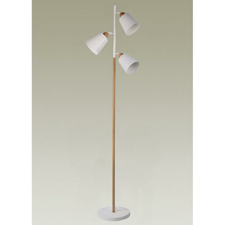 Торшер Moderli Floor V3050-3F цвет белый песок, коричневое дерево Накаливания, Светодиодные Техно