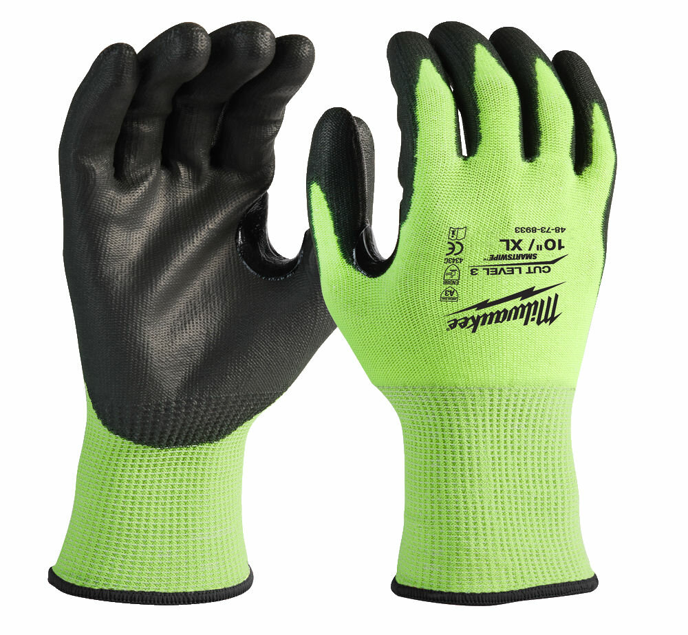 Перчатки защитные Hi-Vis Cut level (Хай Виз Кат Левел) 3/C, XL/10 4932478133