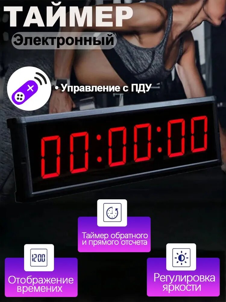 TRELLI Спортивный таймер метроном электронный с ПДУ, красный 28 см