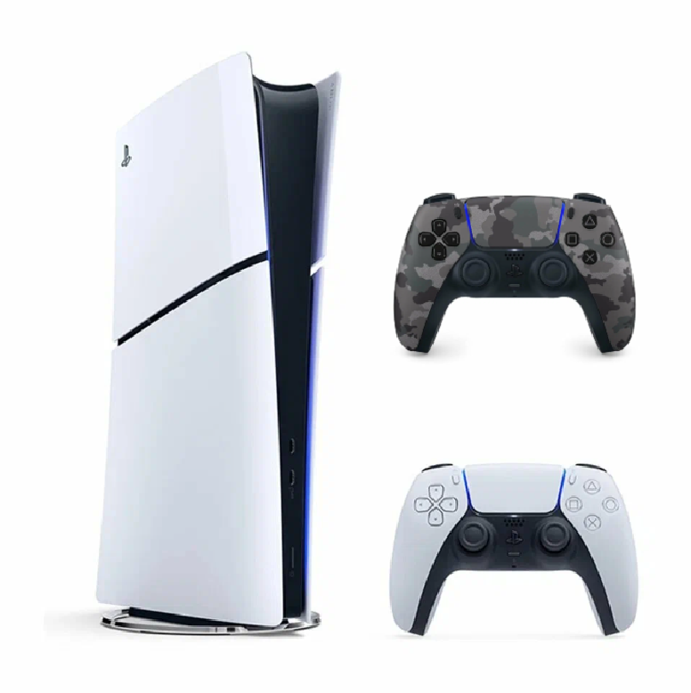 Игровая приставка Sony PlayStation 5 Slim, 1ТВ Digital Edition, PS5 Slim (+1 геймпад камуфляж)