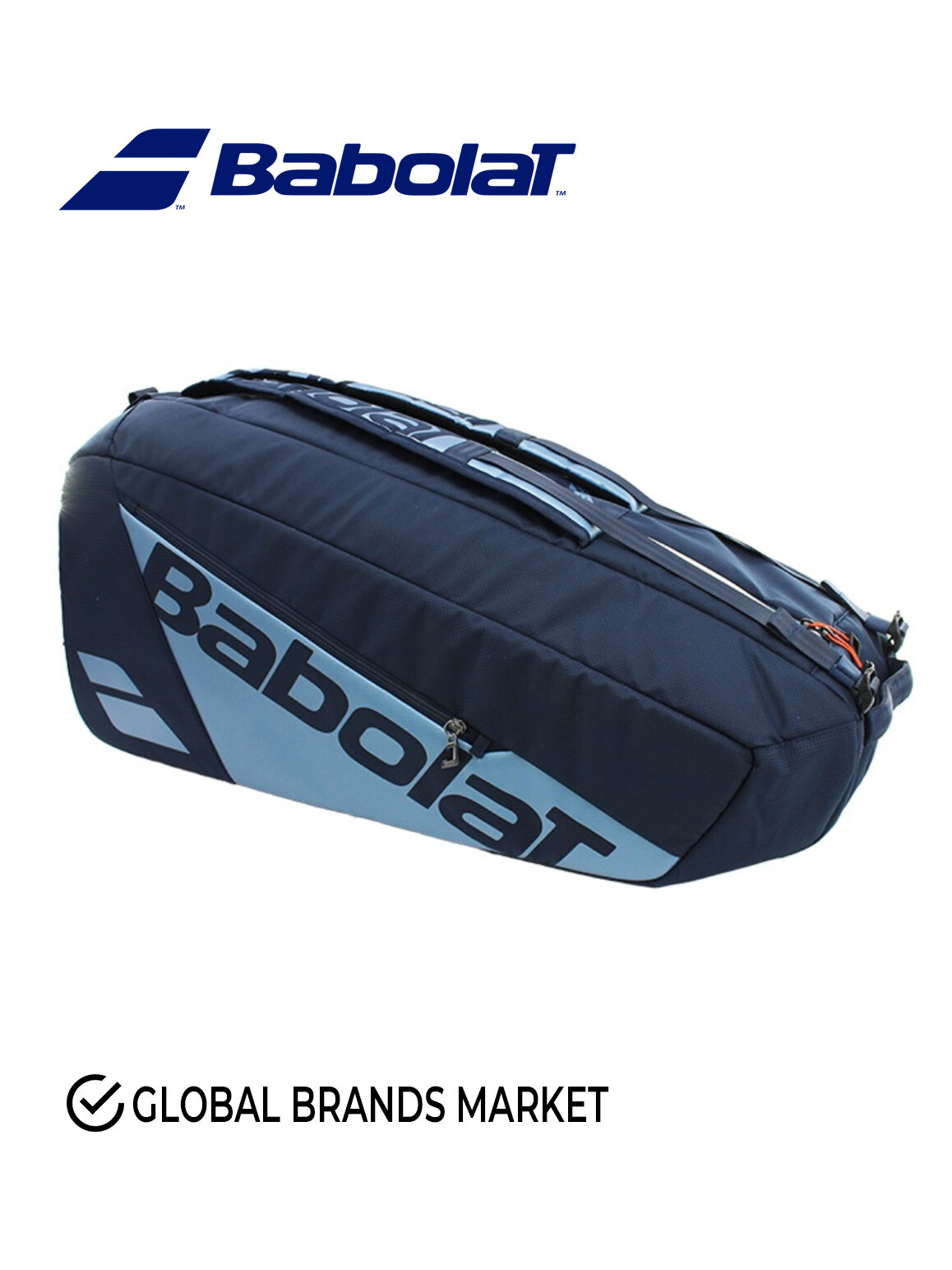 Сумка теннисная Babolat Pure Drive 6-Pack Tennis Bag, чехол для теннисных ракеток, рюкзак для тенниса 70 л, синий