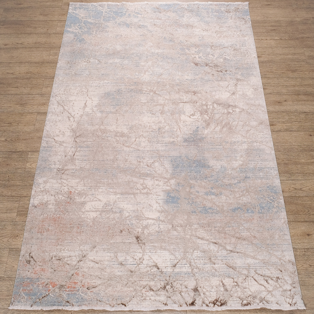 Ковер Турецкий Art Deco дизайн 3042A цвет CREAM / MINK_2 0.8x1.5м