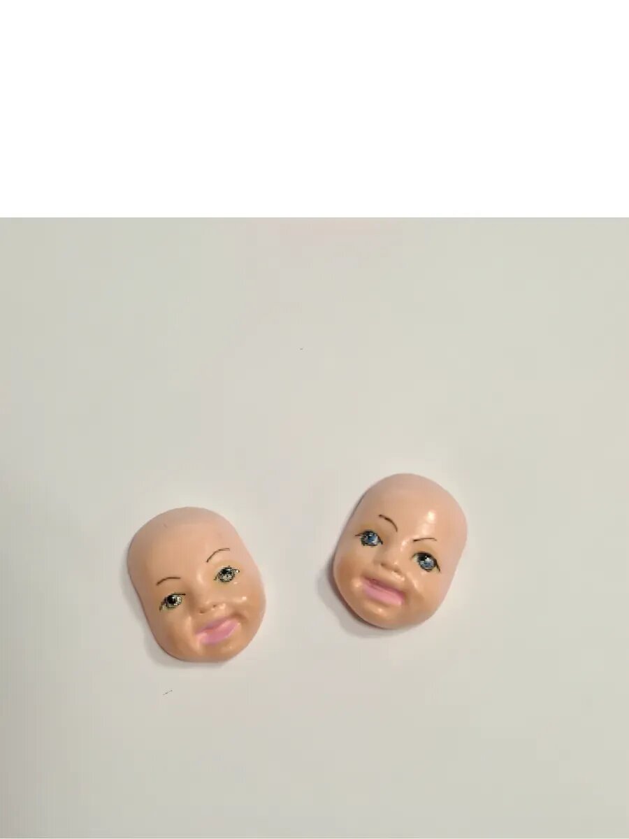 Набор раскрашенных лиц 2 шт для ватных игрушек
