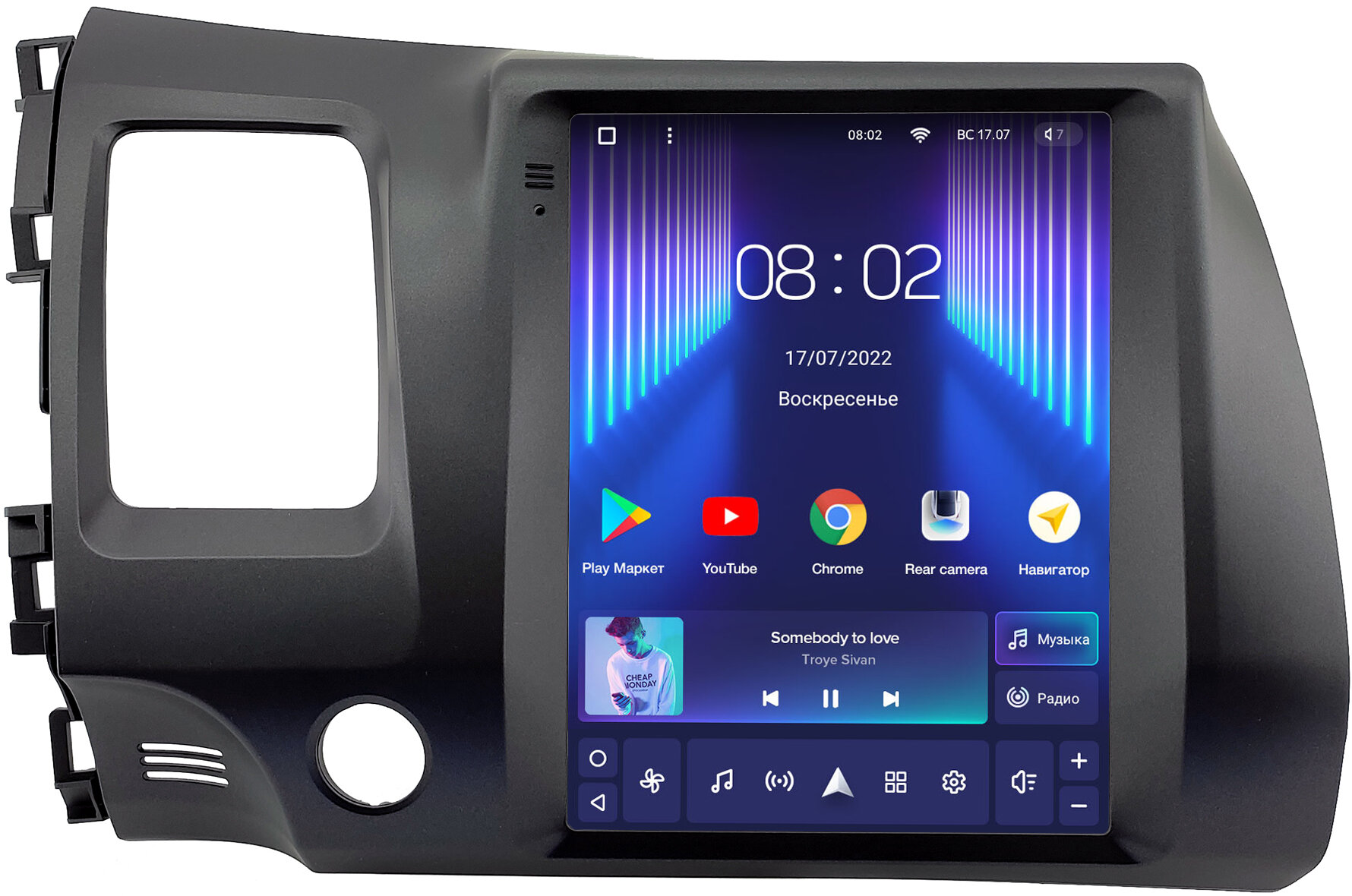 Штатная магнитола Honda Civic 8 4D 2005-2012 (седан) Teyes TPRO 2 DS (Tesla) 9.7" 3/32 RM-1312-120 Android 10 (4G-SIM, DSP, QLed)