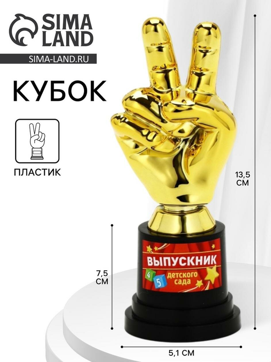 Наградная фигура «Выпускник детского сада», пластик, 13,5 х7,5 х 5.1 см