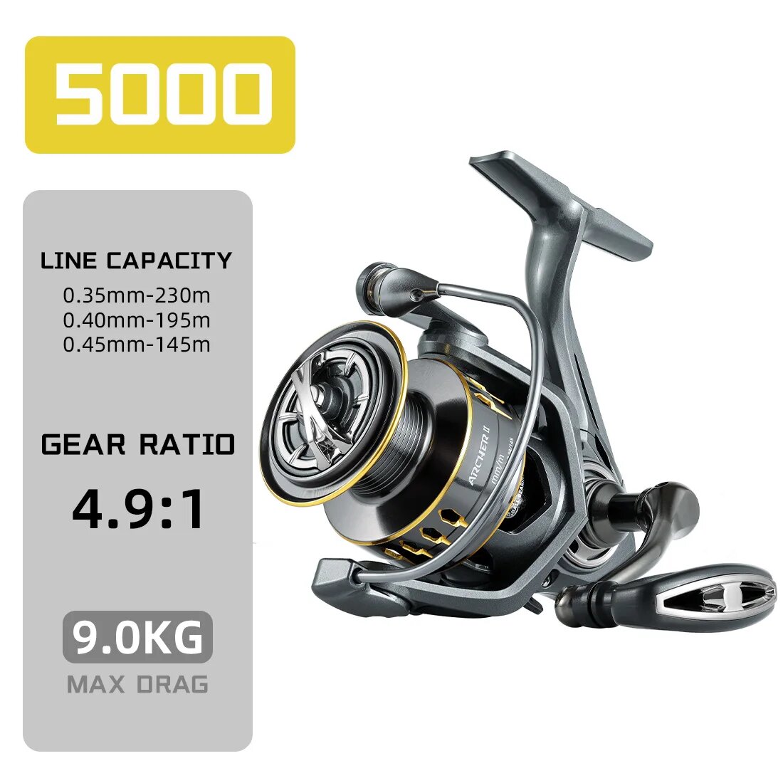 Спиннинговые катушки SeaKnight ARCHER2 5,2:1 4,9:1 5000