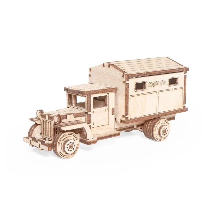 Конструктор Lemmo Грузовичок ЛТ почта 49 деревянных деталей 0085