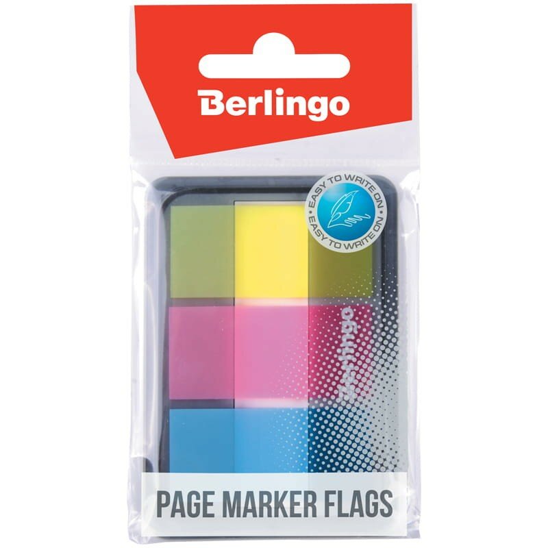 Закладки BERLINGO 45*20мм. 20л. 3 цвета (LSz_45201)