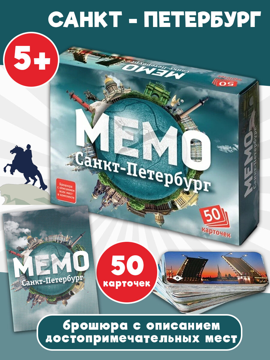 Мемо "Санкт-Петербург". Игры с карточками, фишками