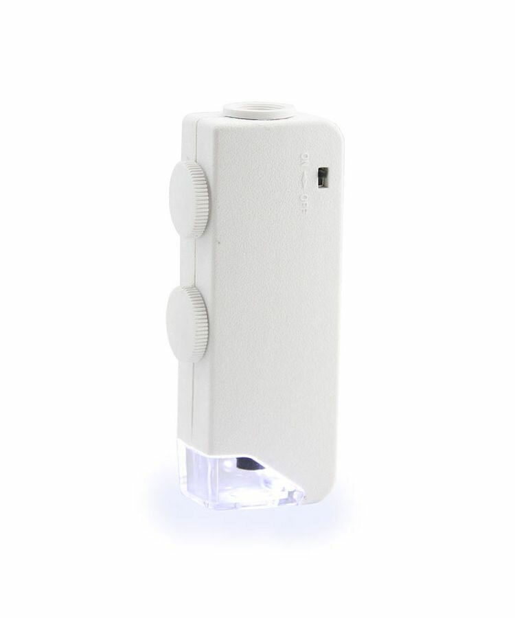 Мини-микроскоп 160х-200х, LED подсветка, футляр