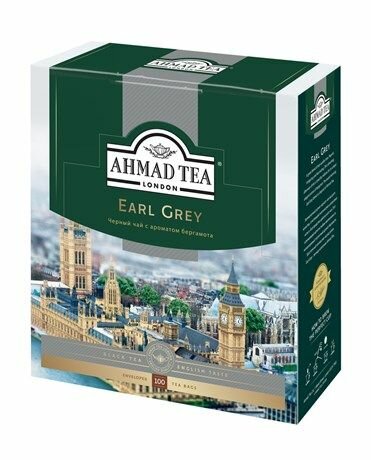 Ahmad Tea Чай в пакетиках Earl Grey черный с бергамотом, 100 шт х 2 г