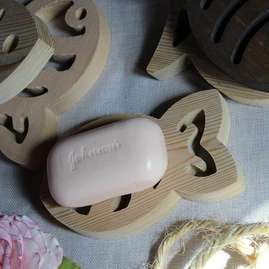 Мыльница деревянная Рыбка из лиственницы Двухстороннее покрытие масло OSMO 15*9*2 см
