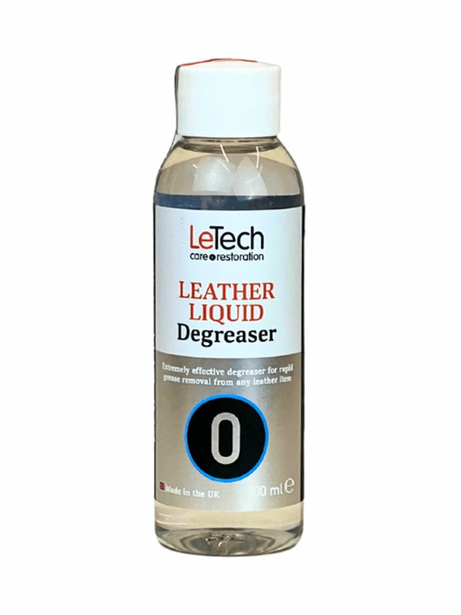 Средство для удаления жирного блеска с кожи LeTech Leather Liquid Degreaser, 100мл