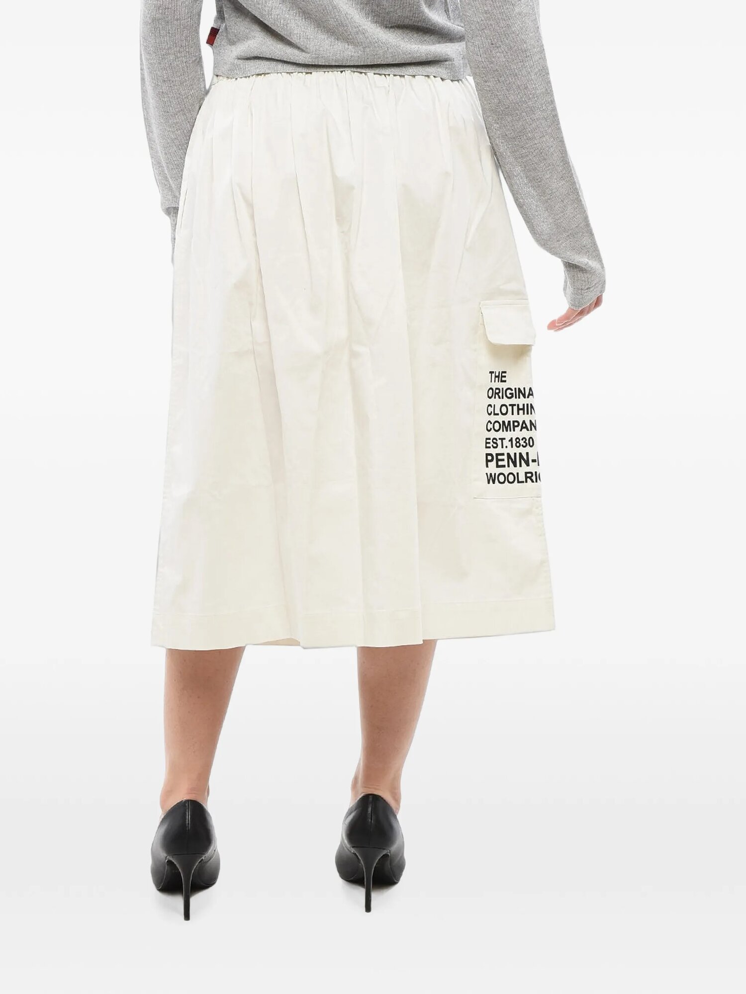 Юбка Woolrich Text-print midi skirt, размер 40 — фото 1