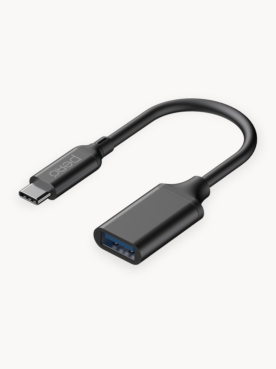 Адаптер PERO AD15 OTG TYPE-C TO USB 3.0, черный