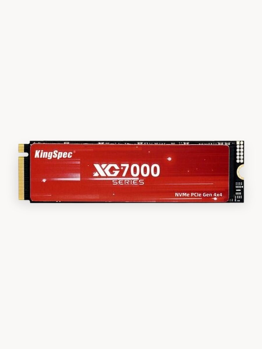 SSD накопитель KINGSPEC XG7000 XG7000-1TB 1ТБ, M.2 2280, PCIe 4.0 x4, NVMe, M.2
