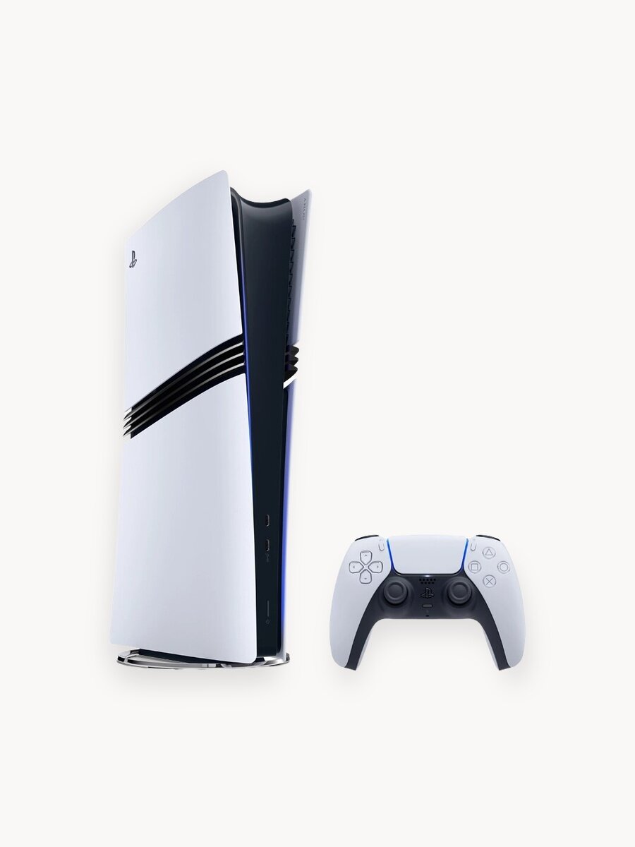 Игровая приставка Sony PlayStation 5 Pro White 4K, 2TB SSD, Без дисковода, PS5 Pro, белый, оригинал