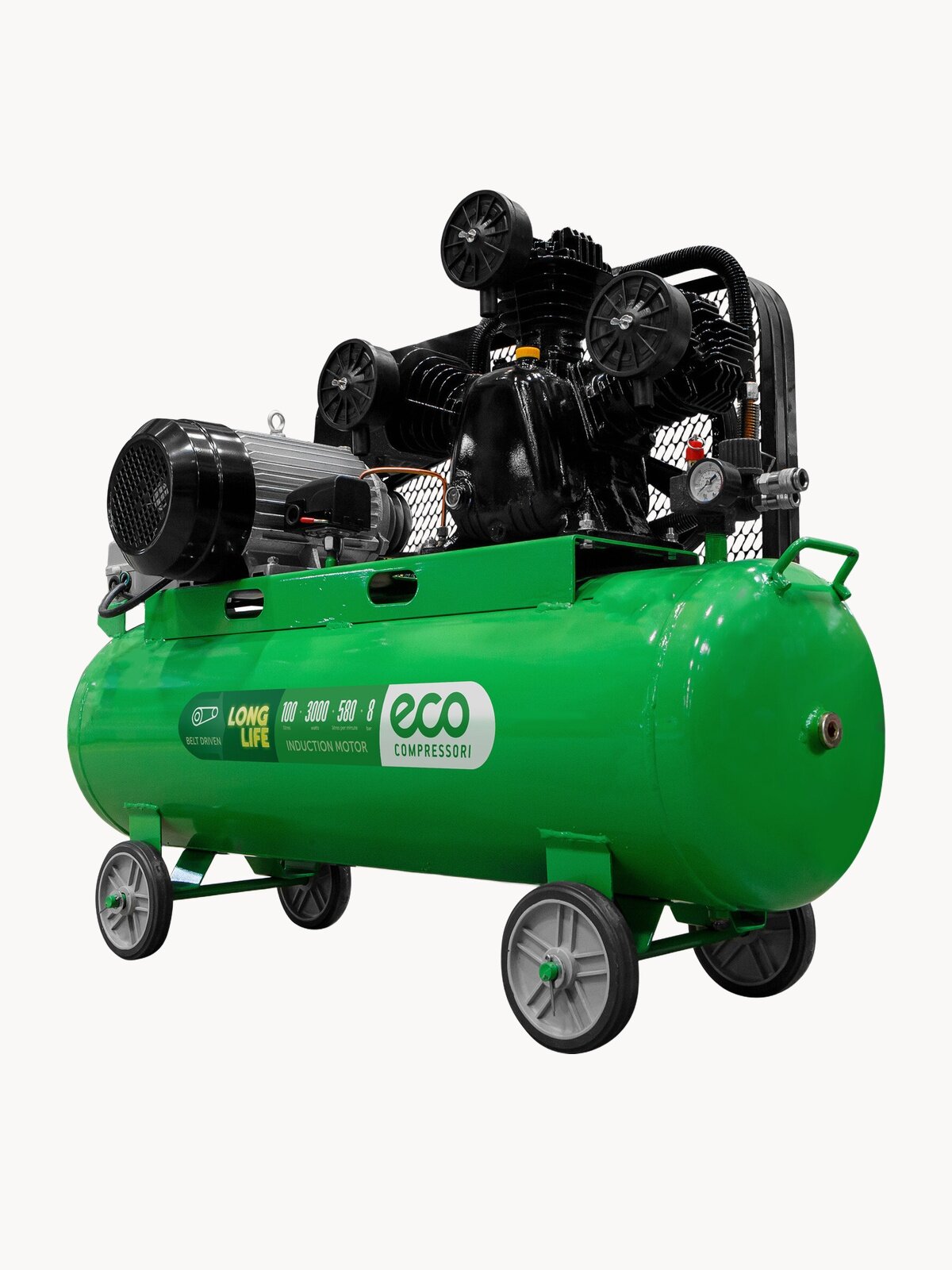 Компрессор масляный ременной 580 л/мин 100 л ECO (AE-1005-2 )