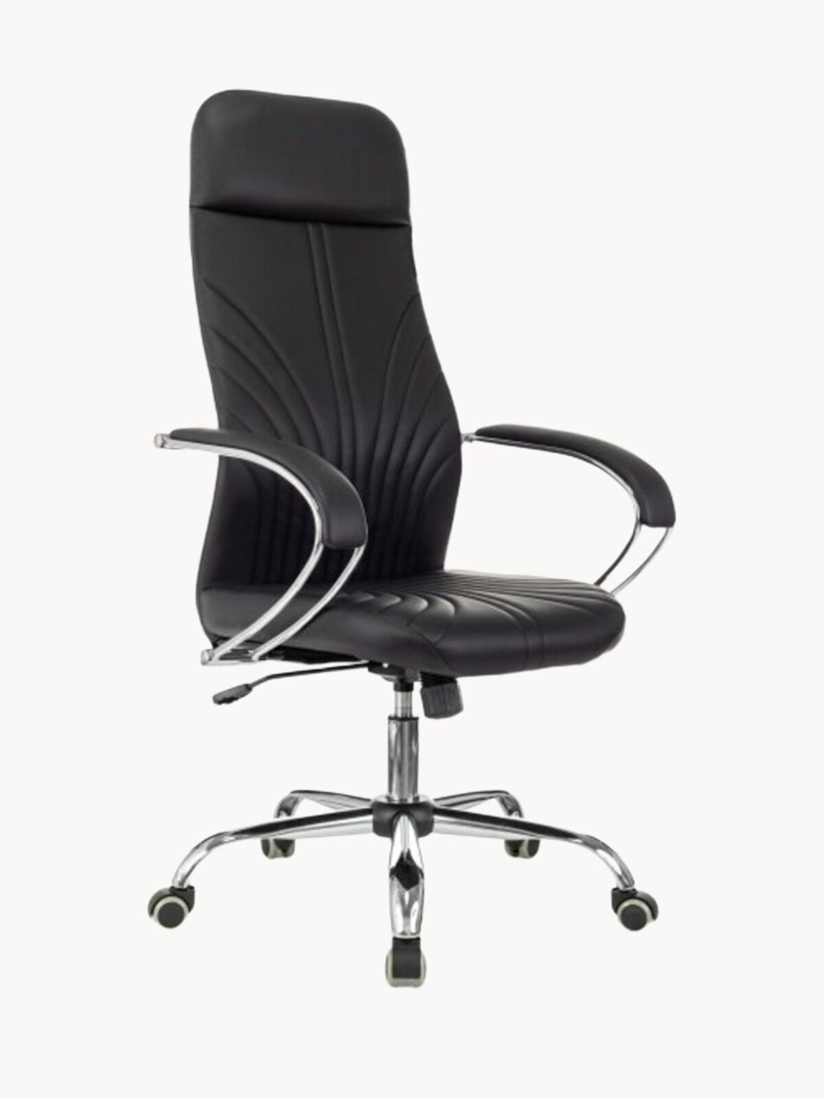 Кресло руководителя Бюрократ CH-610SL-Lux черный эко. кожа крестов. металл хром, CH-610SL-LUX/B-PU