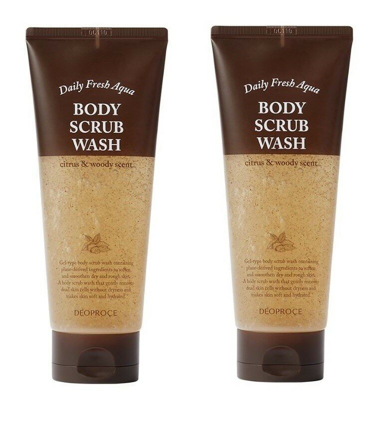 Гель-скраб Deoproce для тела DAILY FRESH AQUA BODY SCRUB WASH, 200 гр, 2 шт