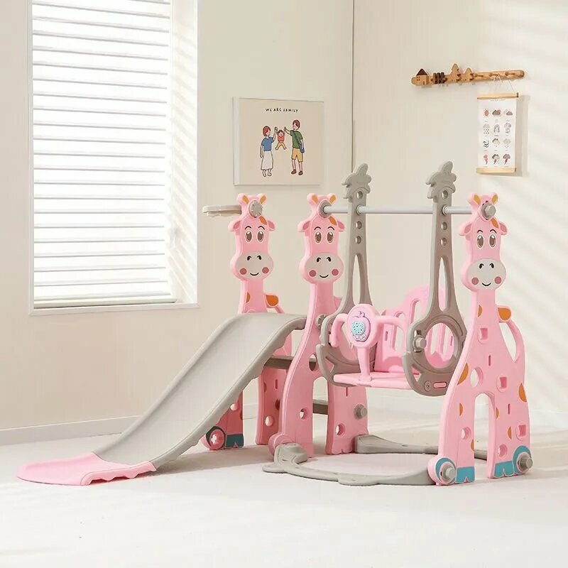 Детская горка, многофункциональная горка для помещений, с качелями, утолщенная