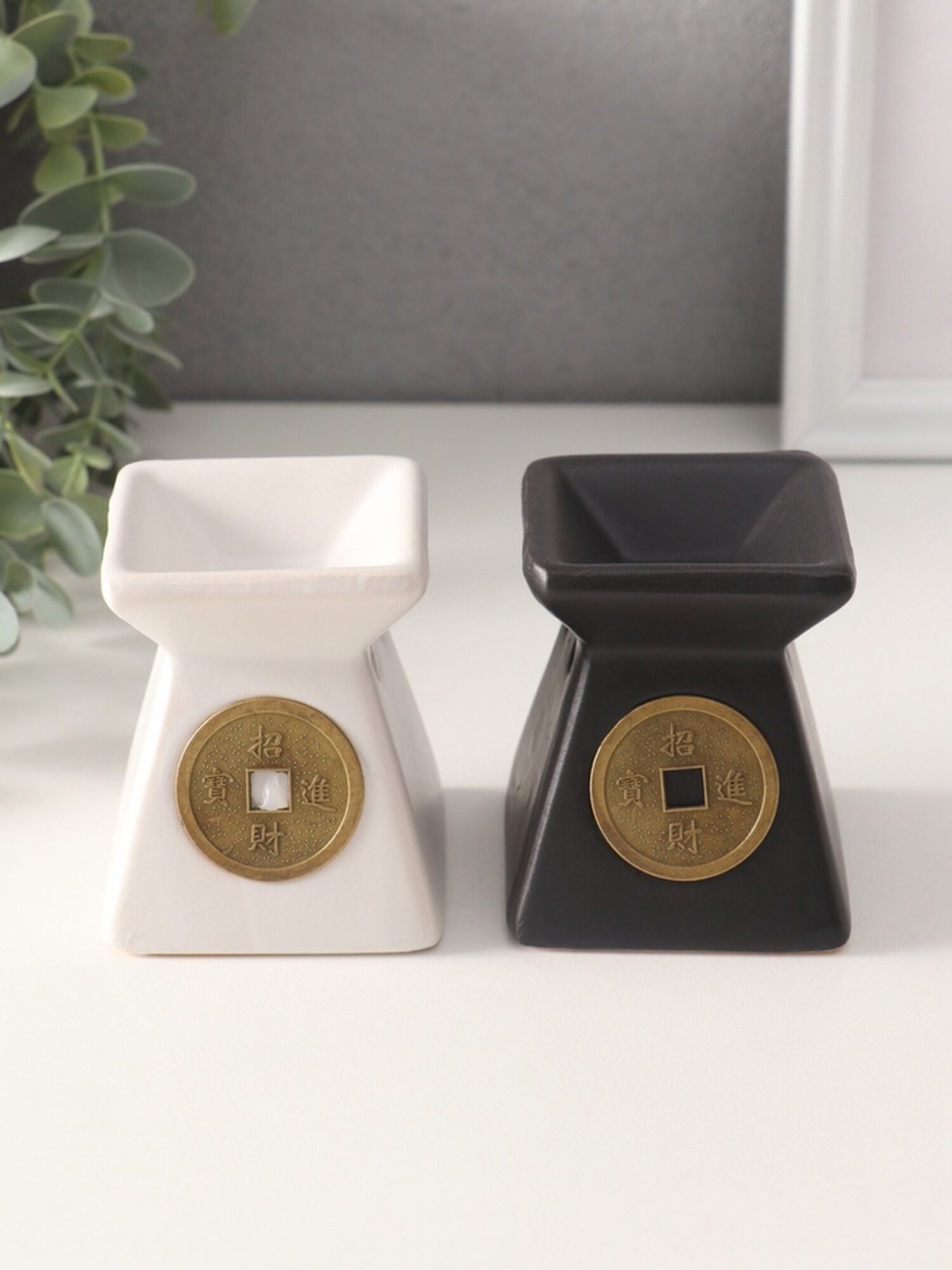 Аромалампа Сима-ленд "Монета", керамика, настольная, 8x7,5x7,5 см