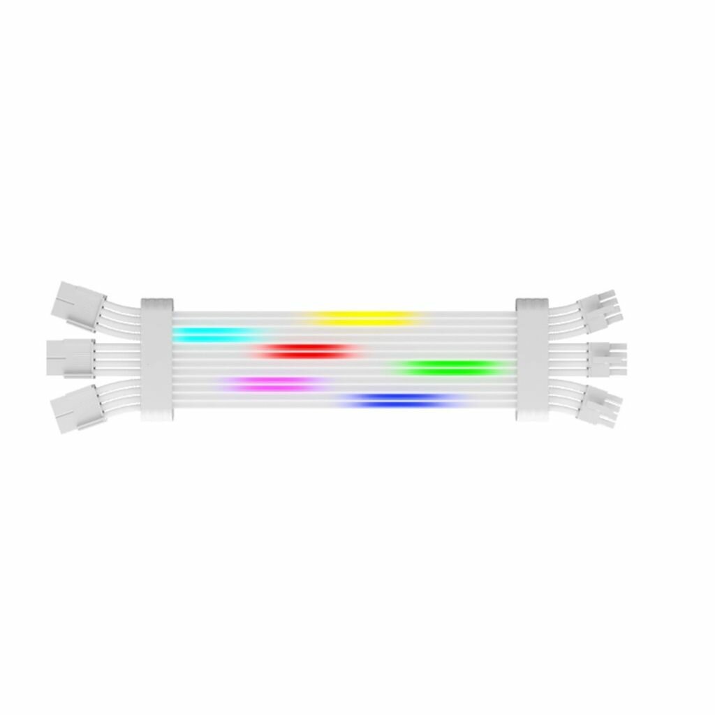Компьютерные кабели,5V 3x8Pin настольный компьютерный корпус видеокарты GPU ARGB неоновый кабель - белый