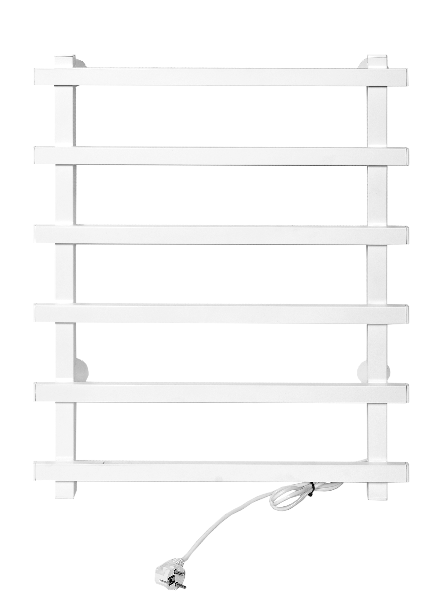 Электрический полотенцесушитель Линия белый (кв. профиль) размер 500х800