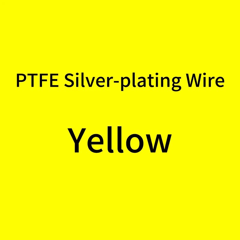 Посеребренный провод PTFE 22AWG, Yellow, 5M