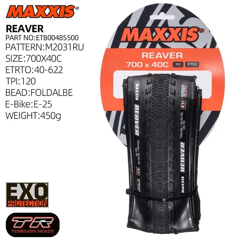 Maxxis Reaver шина для гравийного велосипеда 700x40 Exo tr BK