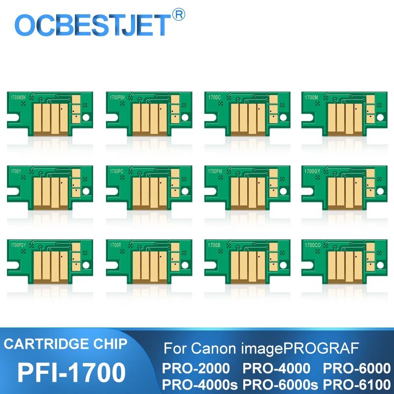 Для Canon 1700 PFI-1700 PFI1700 чип постоянного картриджа для Canon 2000 2100 4000 4000S 6000 6100 чипы ARC 700 мл многоразовые чипы
