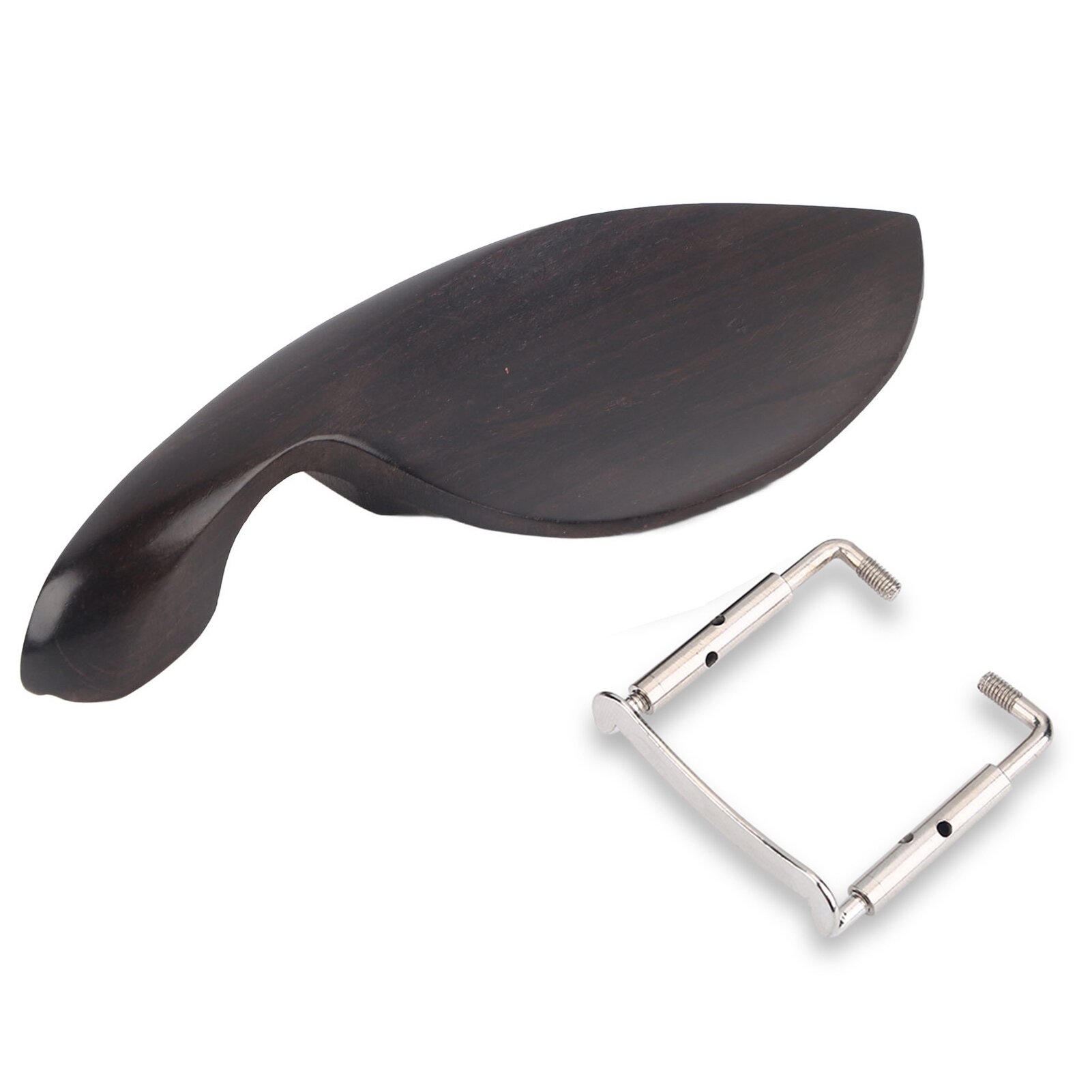 Chin Rest, Smooth Stylish Wood Violin With Standard Bracket Comfortable For 4/4 Size Music Instrument Accessory