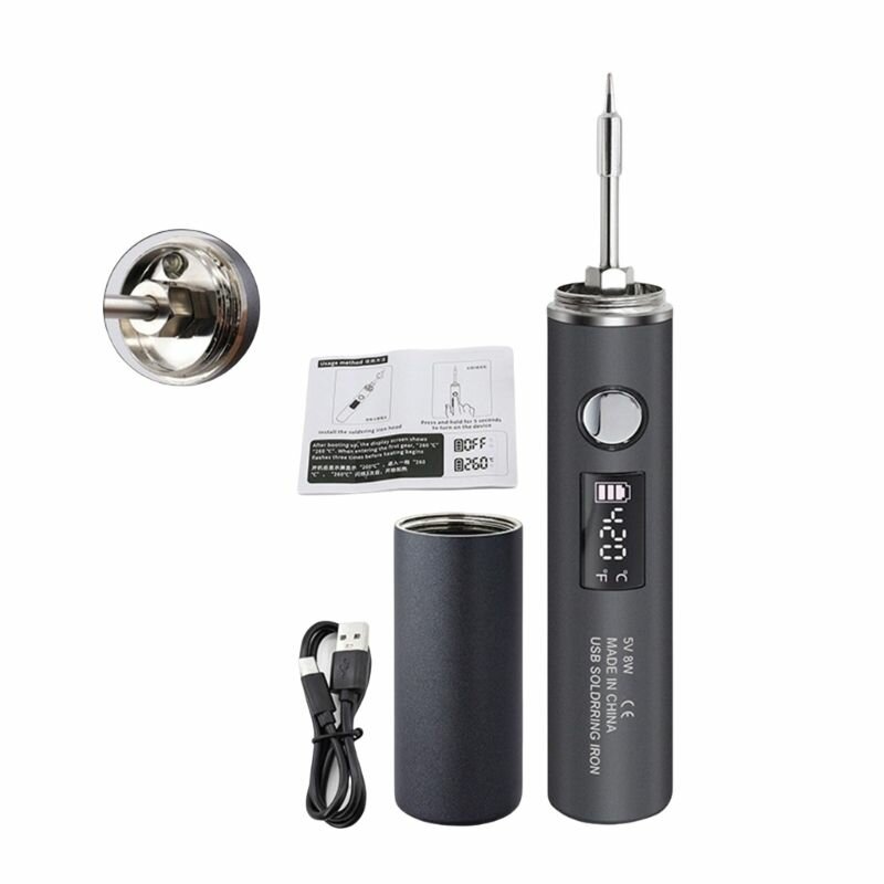 Usb электрический паяльник 1400 мАч беспроводной набор цифровой дисплей паяльник-L001 со светом