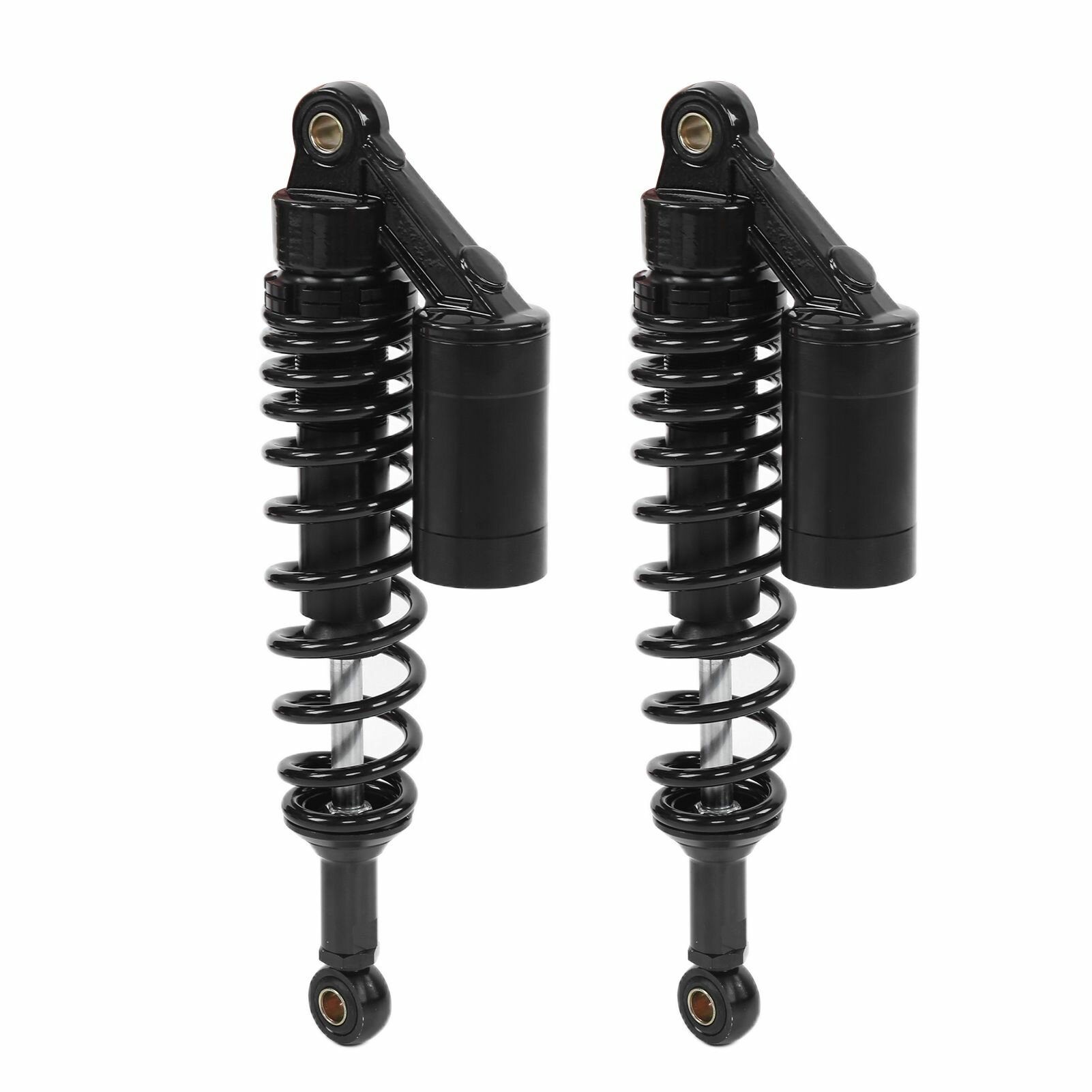 Пара 340мм амортизаторов задней подвески для мотоцикла, универсальный, черный, алюминий, нагрузка до 2000кг