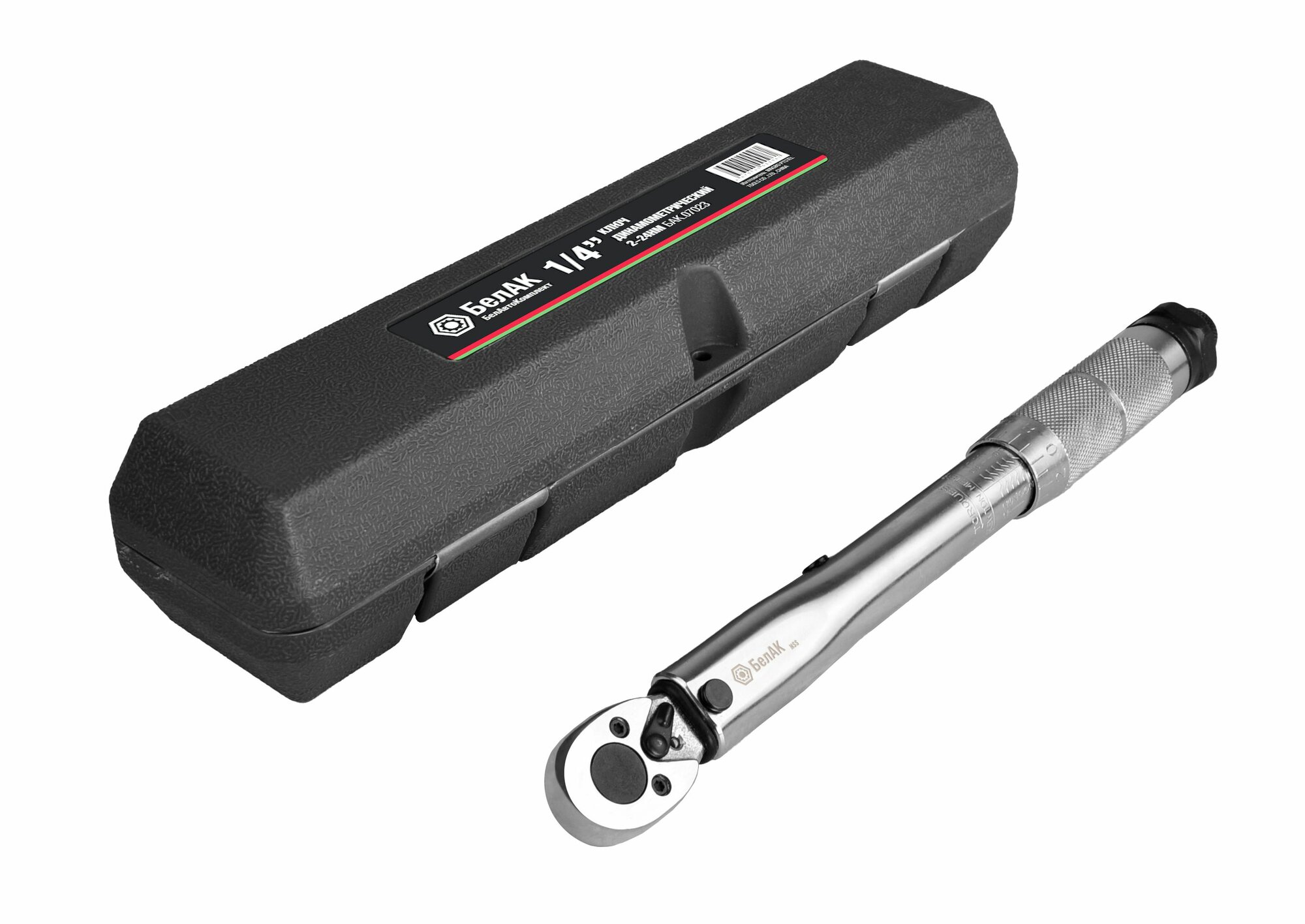 Динамометрический ключ БелАК БАК.07023, сталь, антикоррозийное покрытие, 1/4", 2-24 Nm