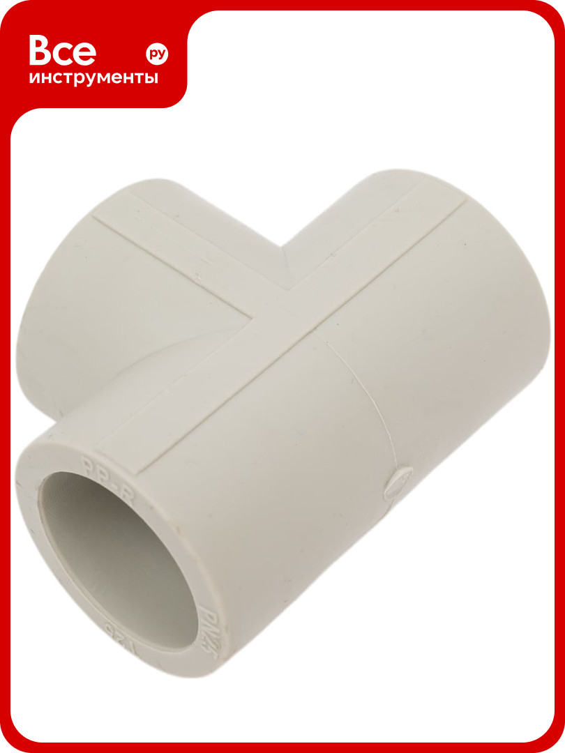 Тройник соединительный Damento 25 мм, серый 8762