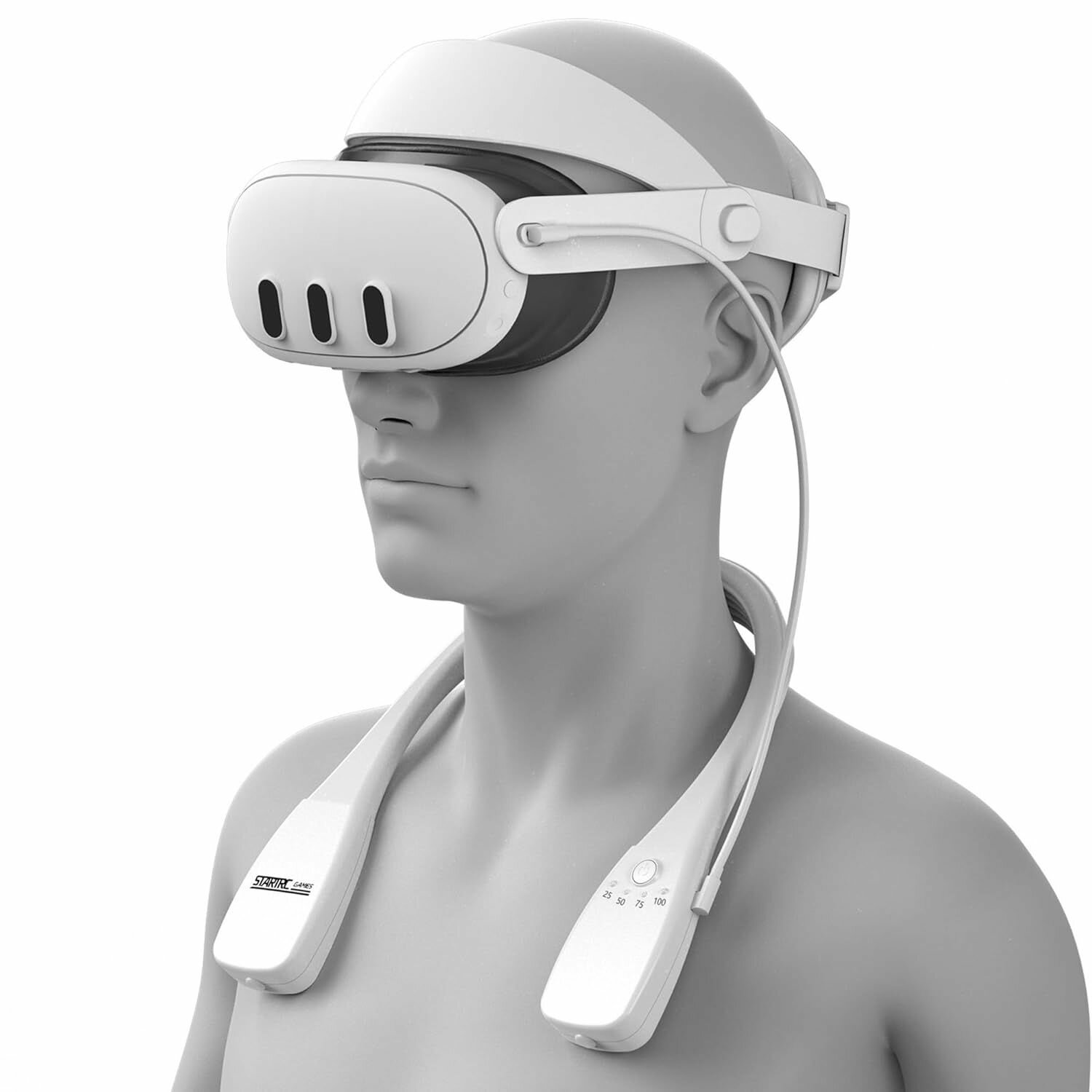 Аккумулятор для Pico 4/4 Pro, 10000 мАч PD Fast Charger Hanging Neck Battery Pack для Oculus Quest, VR Extend Power Accessories для Pico 4/4 Pro