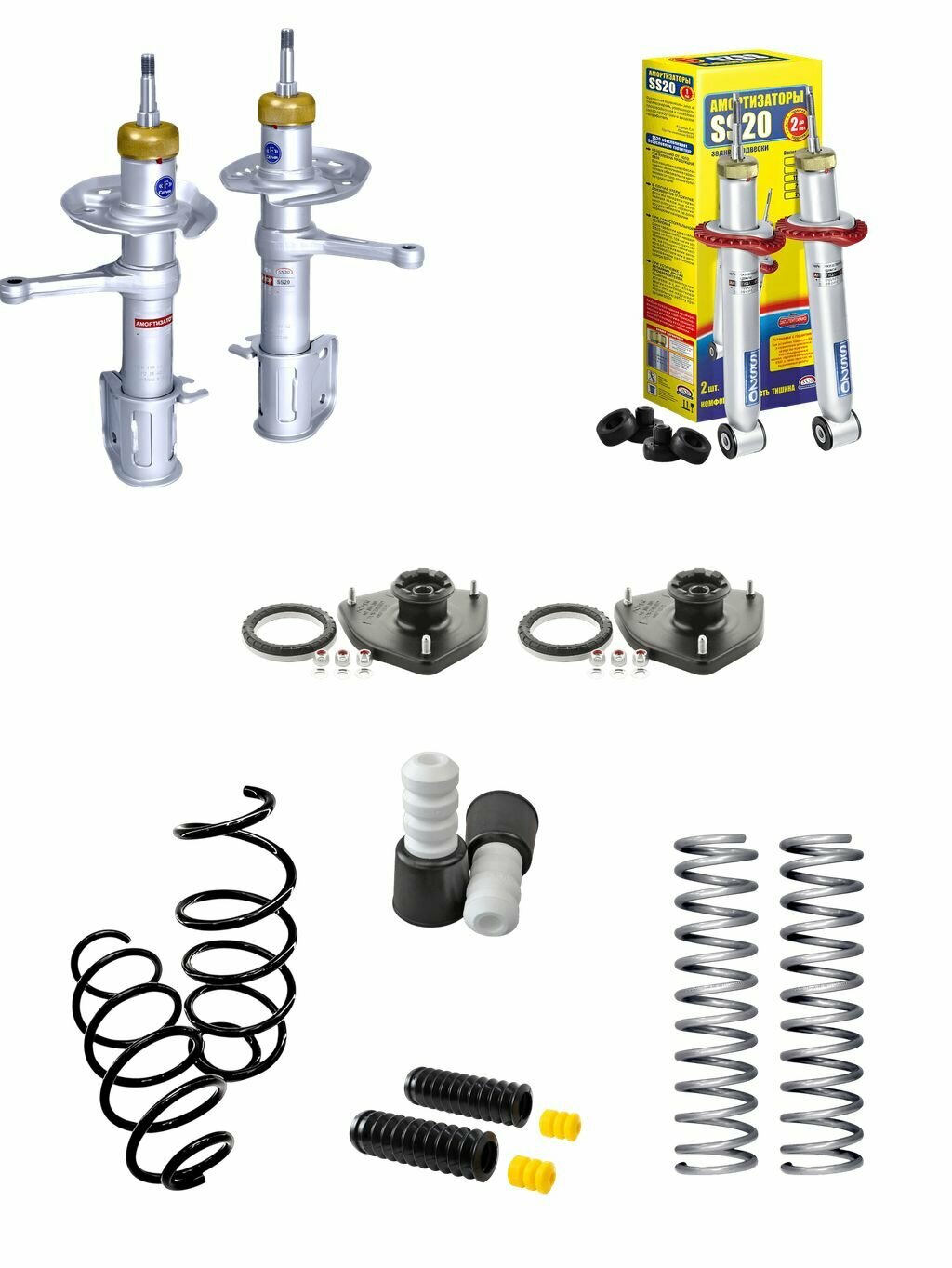 Полный комплект стоек ss20 ваз Калина 1119 "спорт"