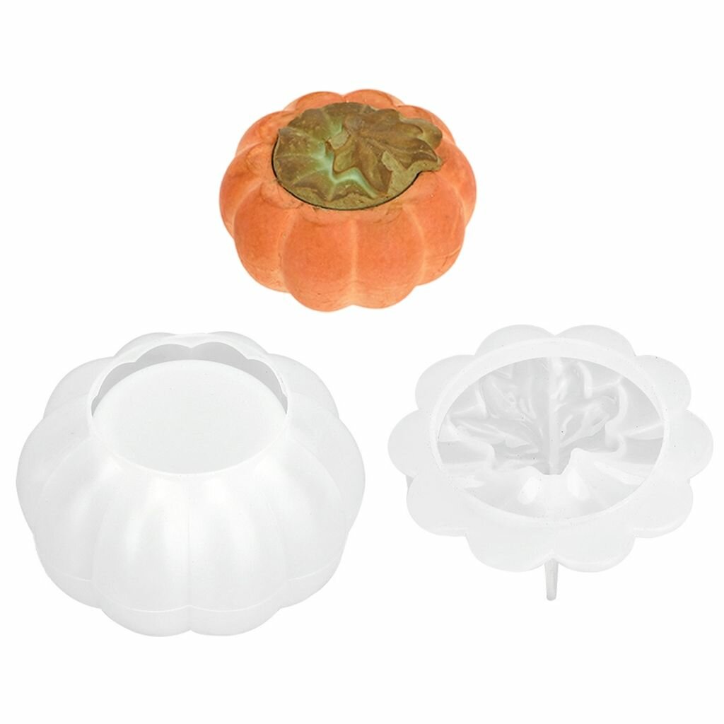 Силиконовая форма для изготовления уникального тыквенного контейнера для хранения свечей и баночек