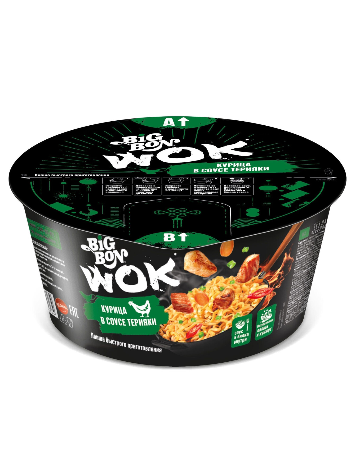 Лапша Big Bon WOK Курица терияки 85 г