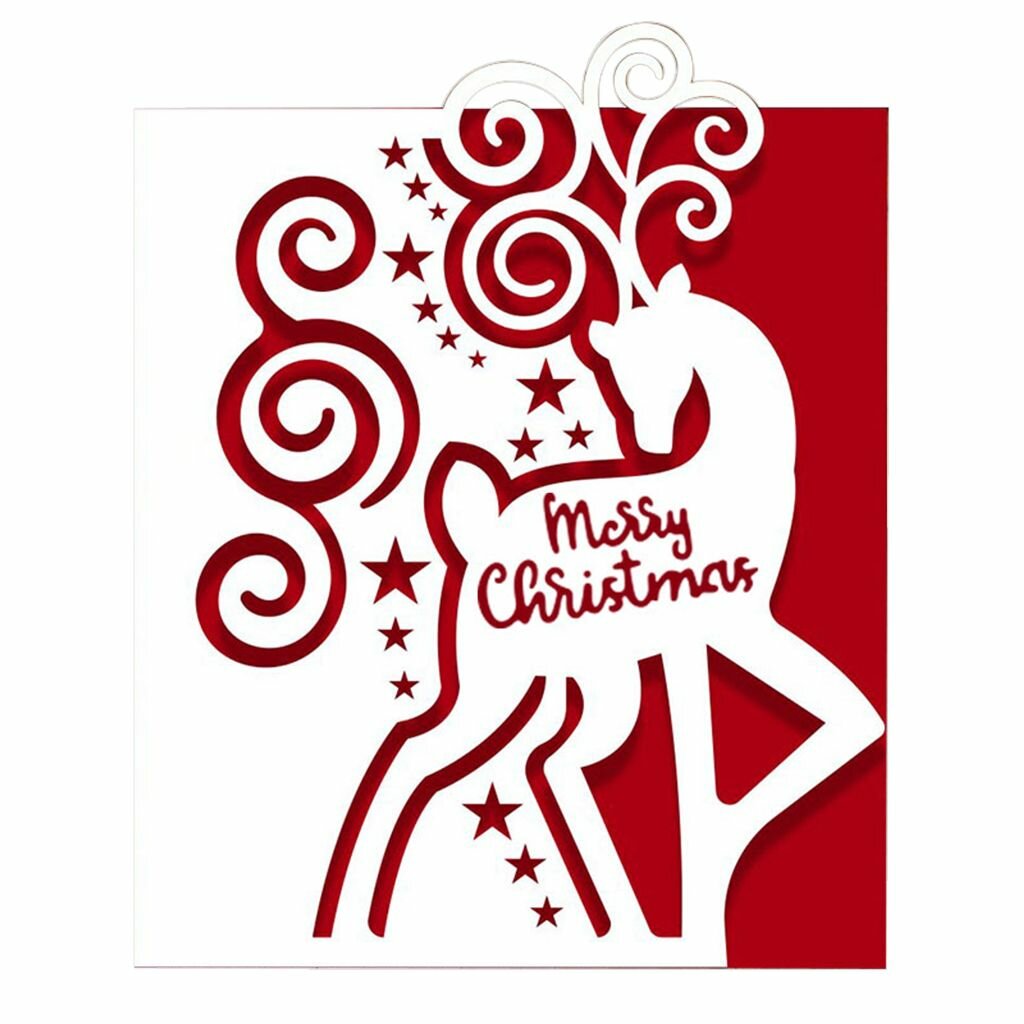 Форма для ножа поздравительной открытки с рождественским оленем MH350