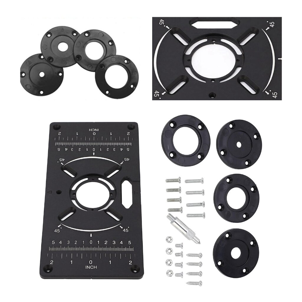 Алюминиевая вставка для фрезерного стола с кольцами